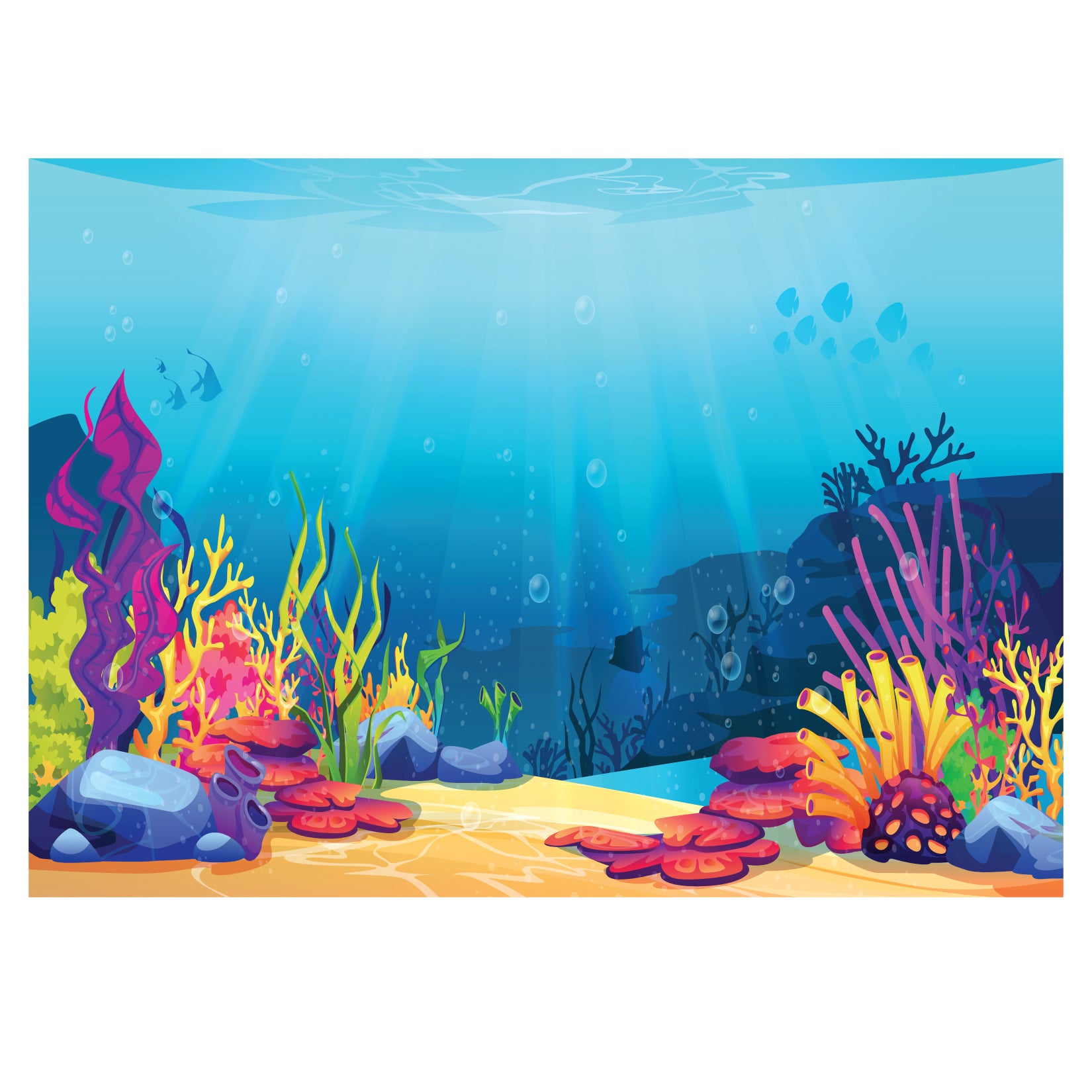 Underwater Cartoon Floor Tarp