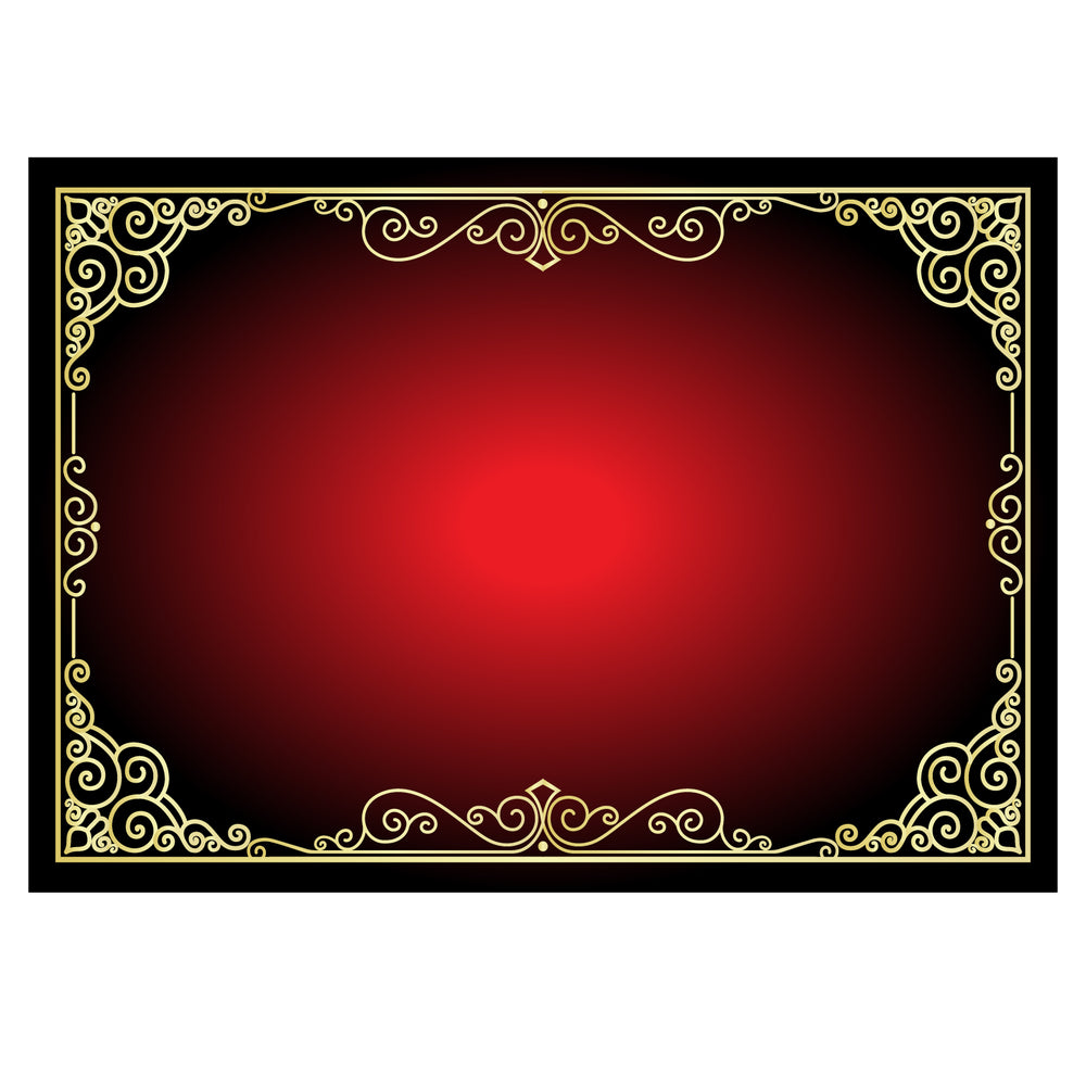 Red and Gold Elegant Floor Tarp