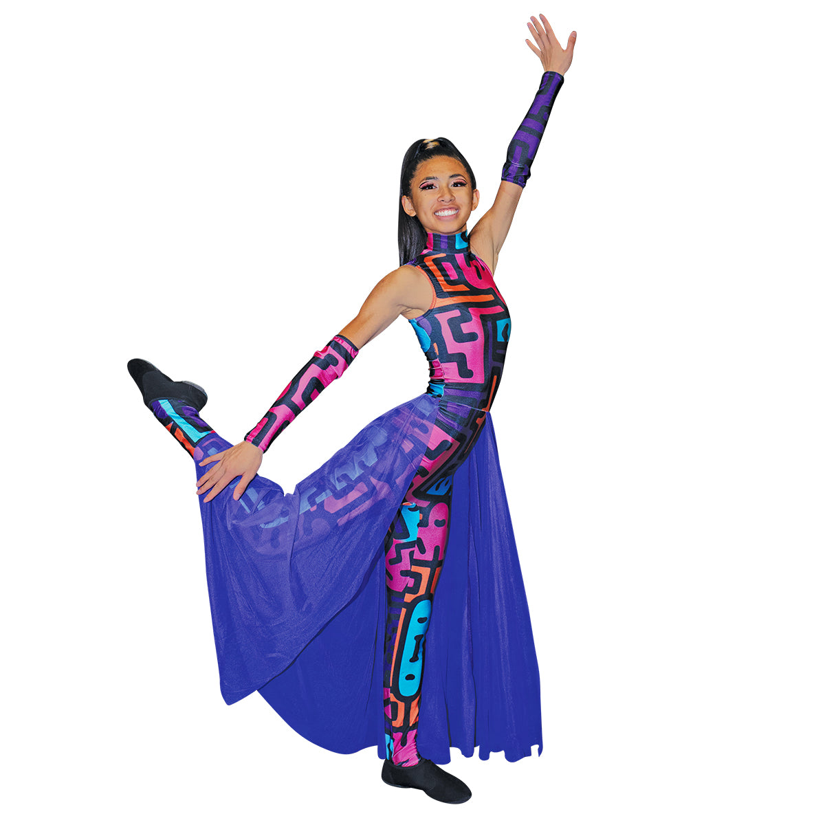 Colorful Color Guard Costume Uniform - Unitard