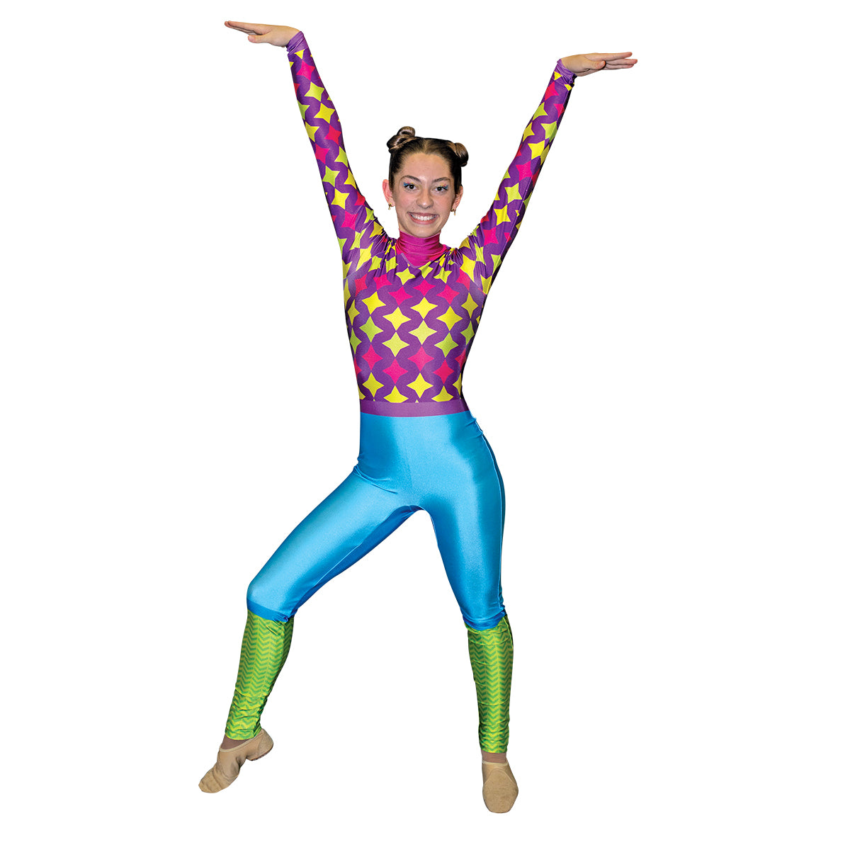 Colorful Color Guard Costume Uniform - Unitard