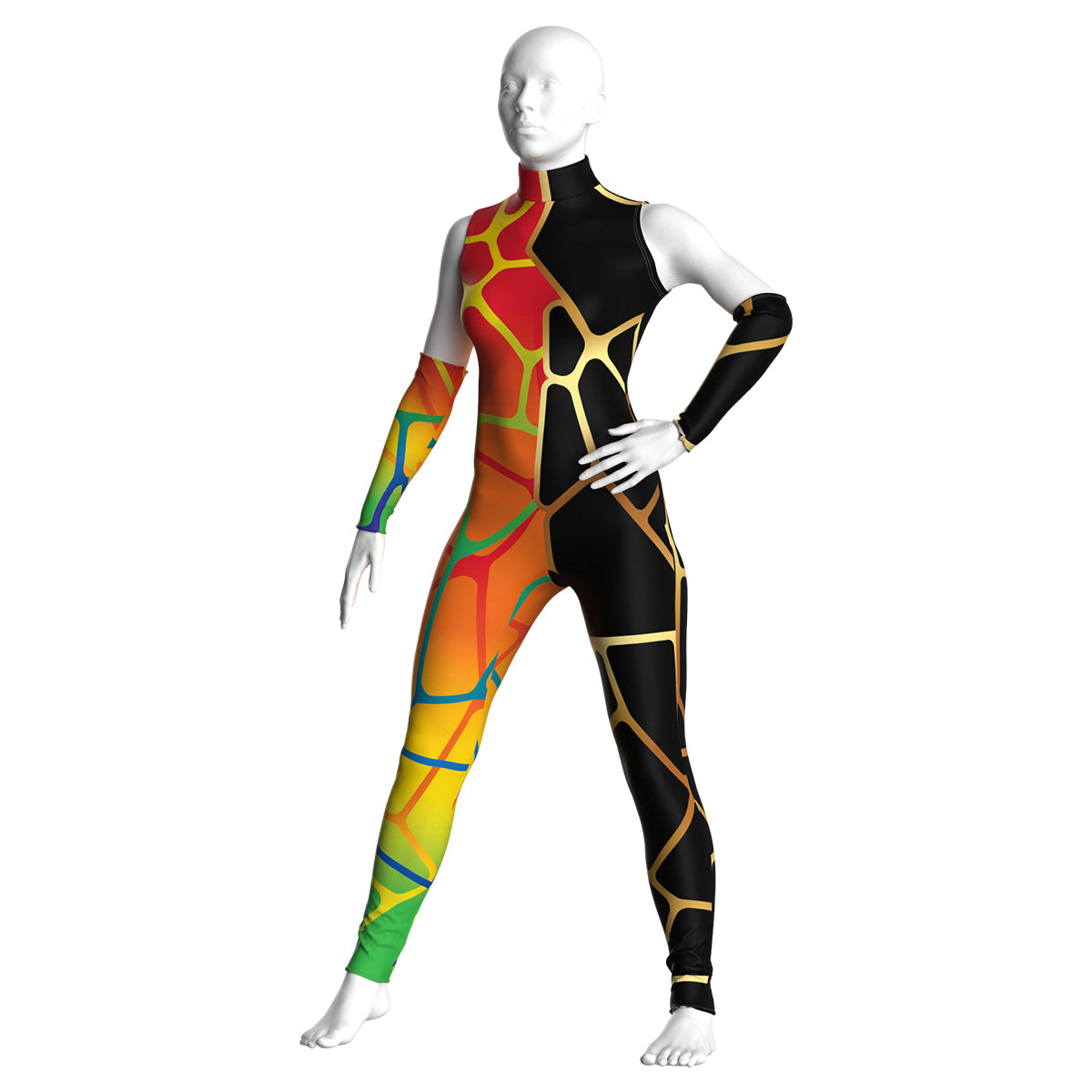 Colorful Color Guard Costume Uniform - Unitard