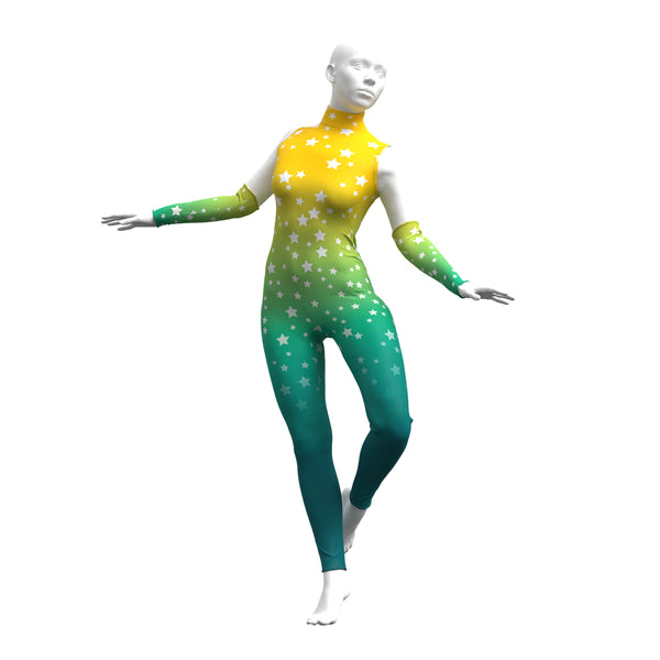 Colorful Color Guard Costume Uniform - Unitard