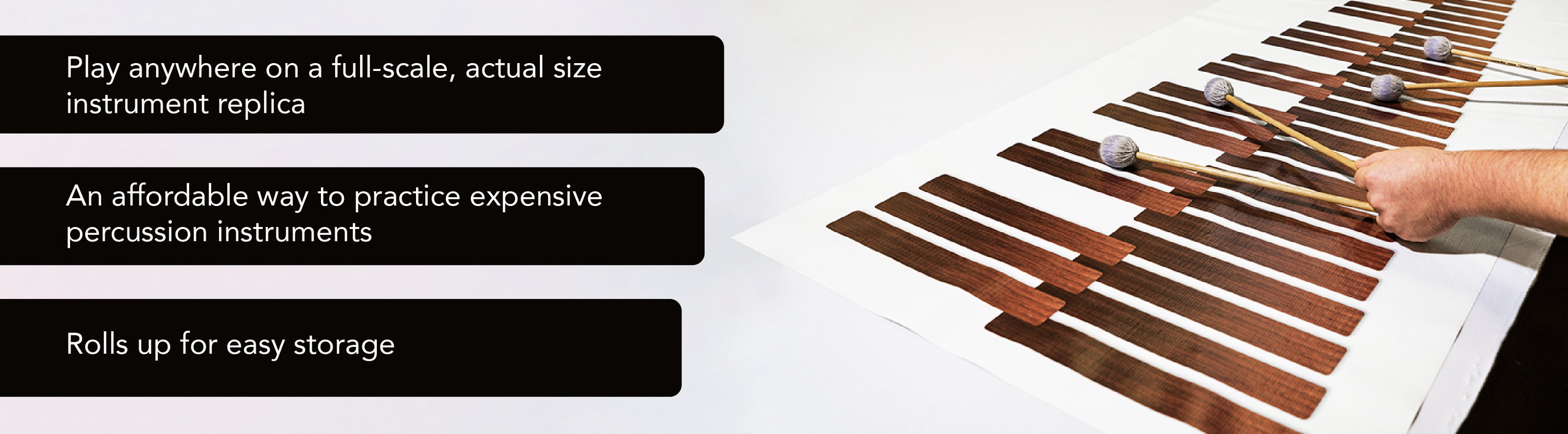 Marimba Practice Mat - 5 Octave Keyboard Pad